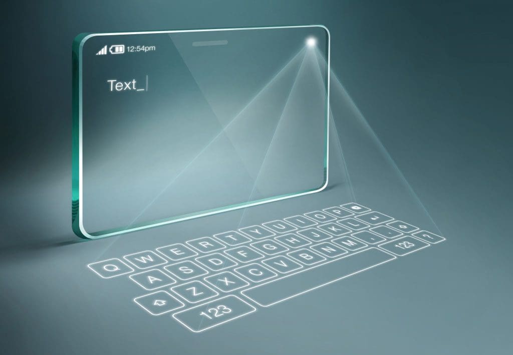 Transparent tablet with digital virtual keyboard | Carrie-Ann Sudlow